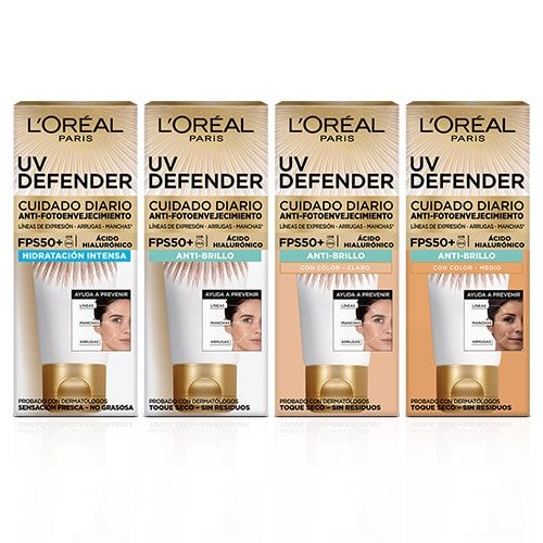 UV Defender Cuidado Facial Anti-Fotoenvejecimiento Anti-brillo
