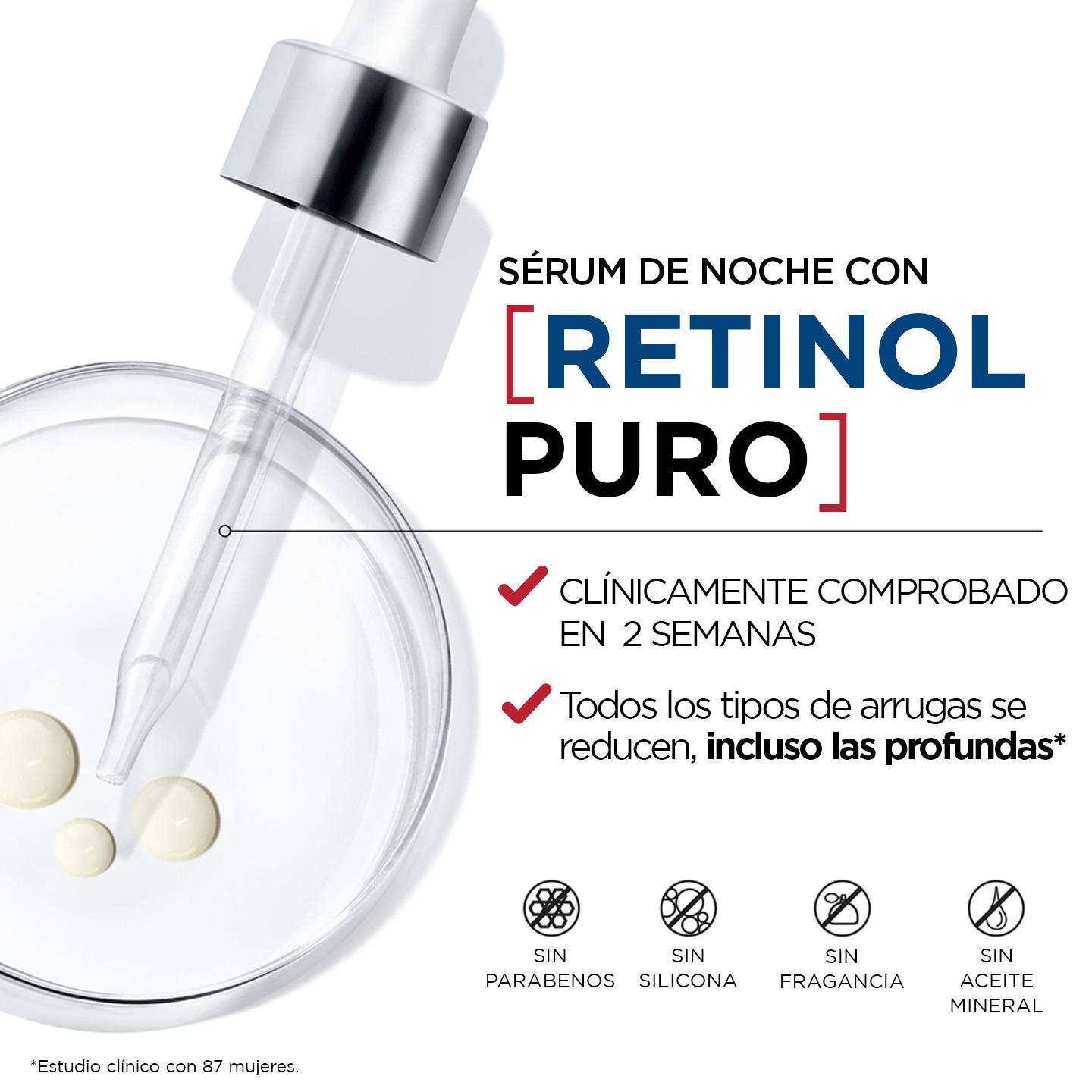 Serum facial de noche Revitalift con 0.3% Retinol | L'Oréal Paris